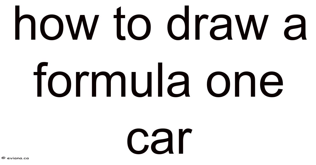 How To Draw A Formula One Car