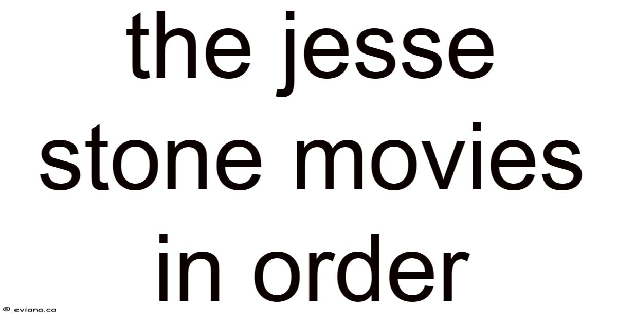 The Jesse Stone Movies In Order
