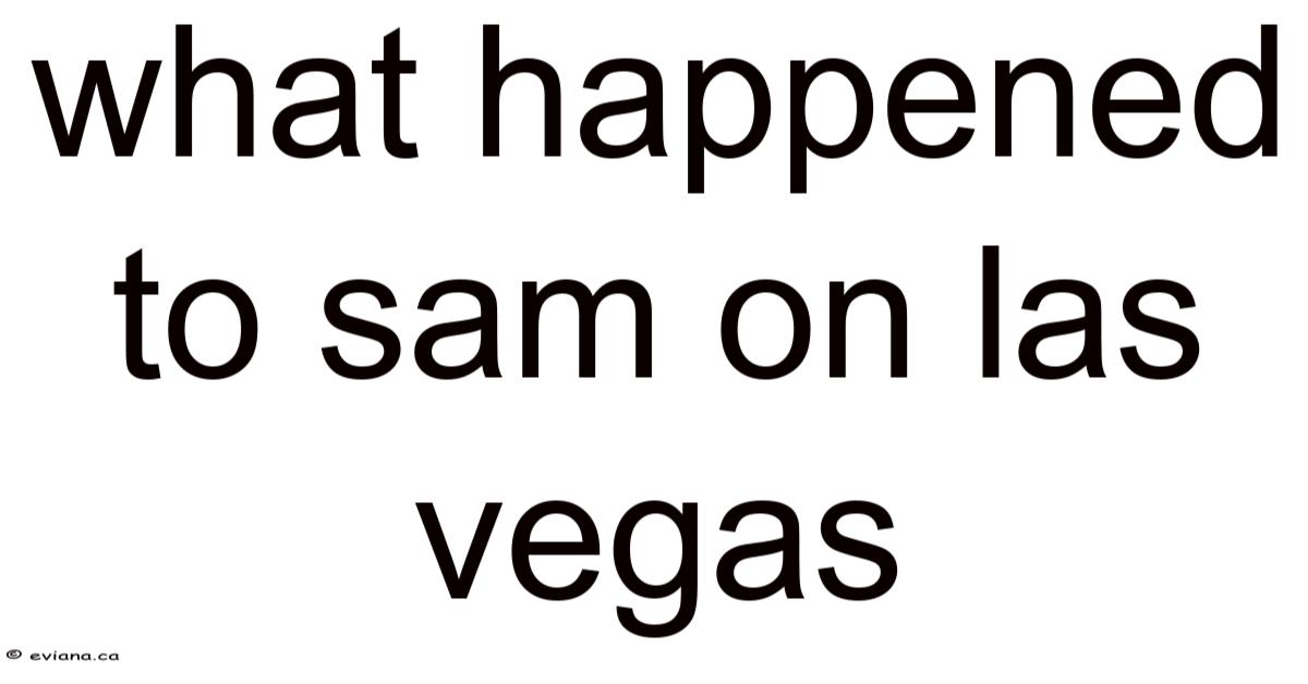 What Happened To Sam On Las Vegas